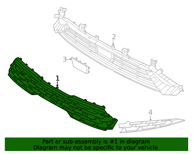 86351-L3000 - Upper Grille 2021-2024 Kia K5 | Genuine Kia Parts