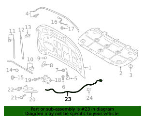 EB3Z-16916-AH - Release Cable 2019-2023 Ford Ranger | Ford Parts Direct
