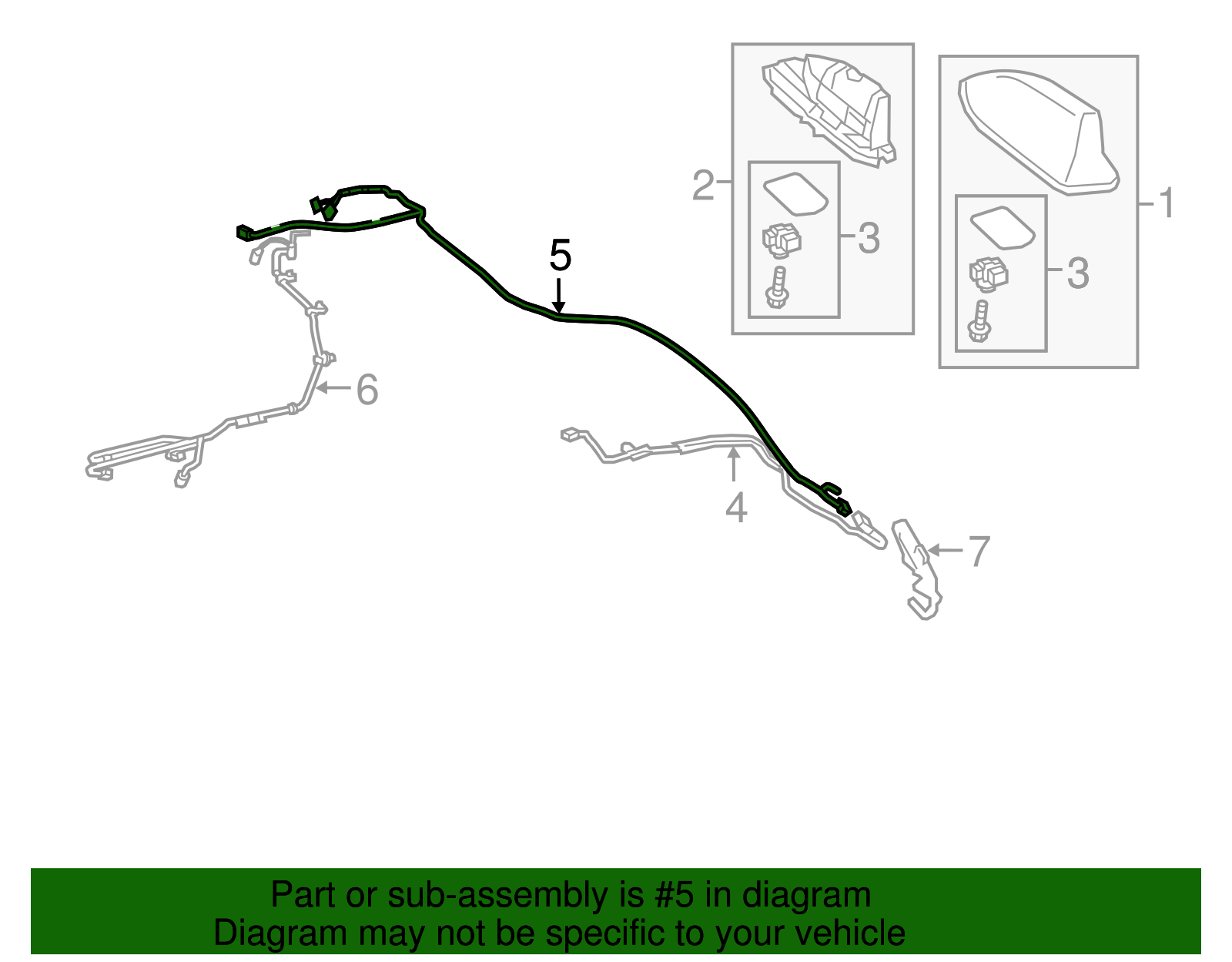 86101-47F30 - Antenna Cable 2016-2022 Toyota | AutoNation Parts