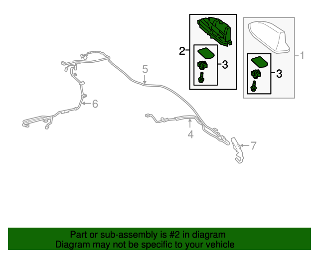 2021-2023 Toyota Radio Antenna Assembly 86300-0A030 | OEM Parts Online