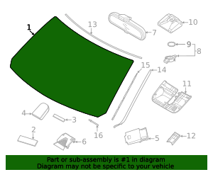 86111-S8110 - Windshield - 2020-2021 Hyundai Palisade | OEPartsQuick
