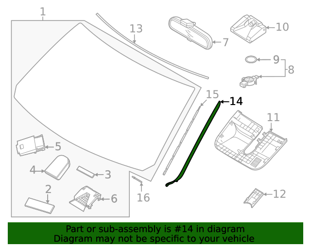 86130-S8000 - Windshield Molding 2020-2024 Hyundai Palisade ...