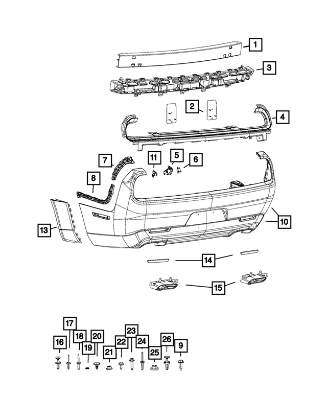 2015-2023 Mopar Fascia Fastener 68210860AA | Mopar eStore