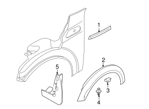 51-77-7-343-341 - Wheel Arch Molding 2007-2015 Mini Cooper ...