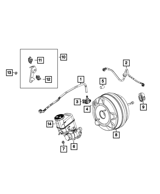 2022-2023 Mopar Power Brake Booster 68546726AA | QuirkParts