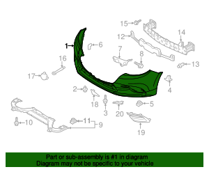 2017-2018 Mazda 3 Bumper Cover BANE-50-031A-9U | Mazda-Parts