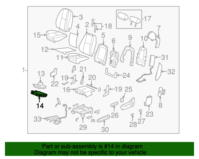 2006-2014 GM Driver Seat Adjuster Memory Module 84817371 | GM Parts Center