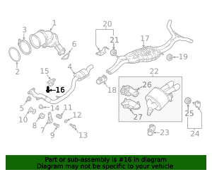 N-107-367-01 - Front Muffler Bolt 2011-2023 Audi | Audi OEM Parts