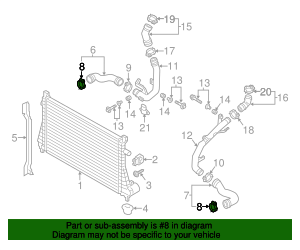 2009-2023 Audi Pressure Hose Clamp N-106-199-01 | Audi USA Parts