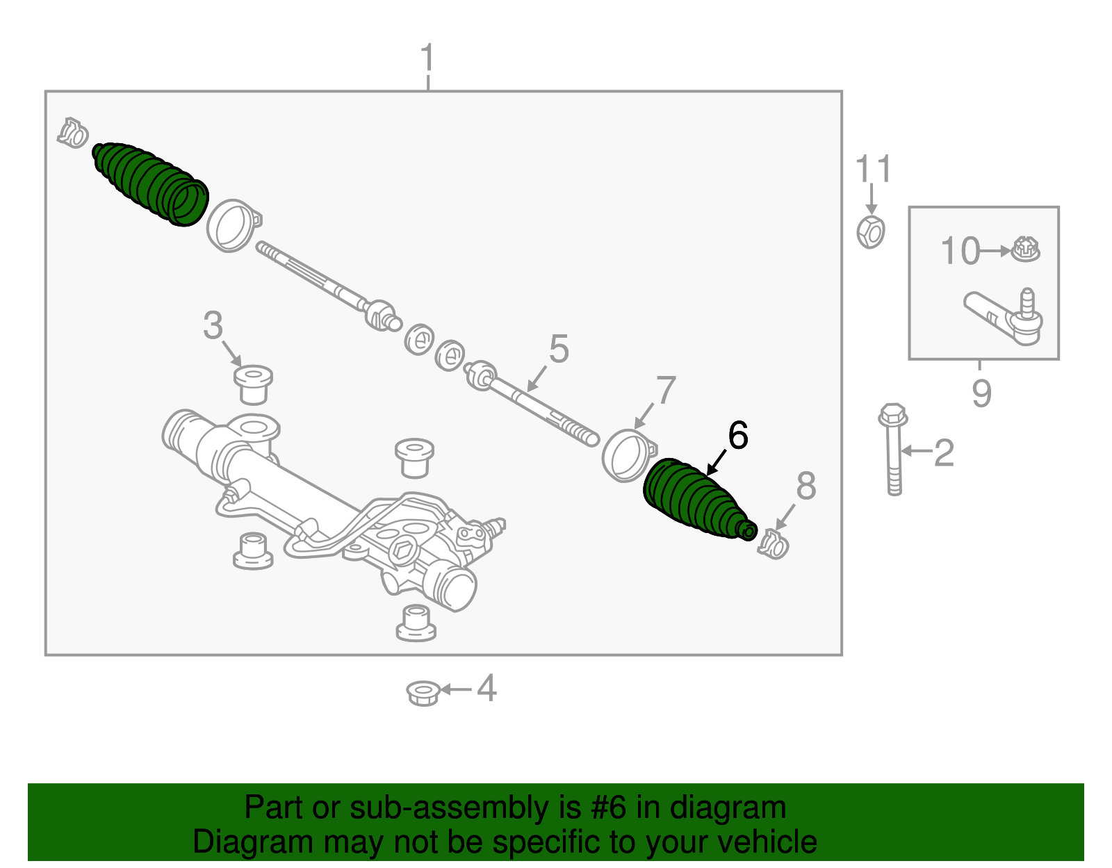 45535-04070 - Tie Rod Boot 2005-2023 Toyota Tacoma | Longo Toyota Parts