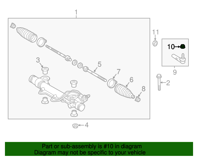 90171-14042 - Outer Tie Rod Castle Nut 2000-2023 Toyota | Group 1 Auto ...