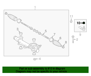 90171-14042 - Outer Tie Rod Castle Nut 2000-2023 Toyota | Group 1 Auto ...
