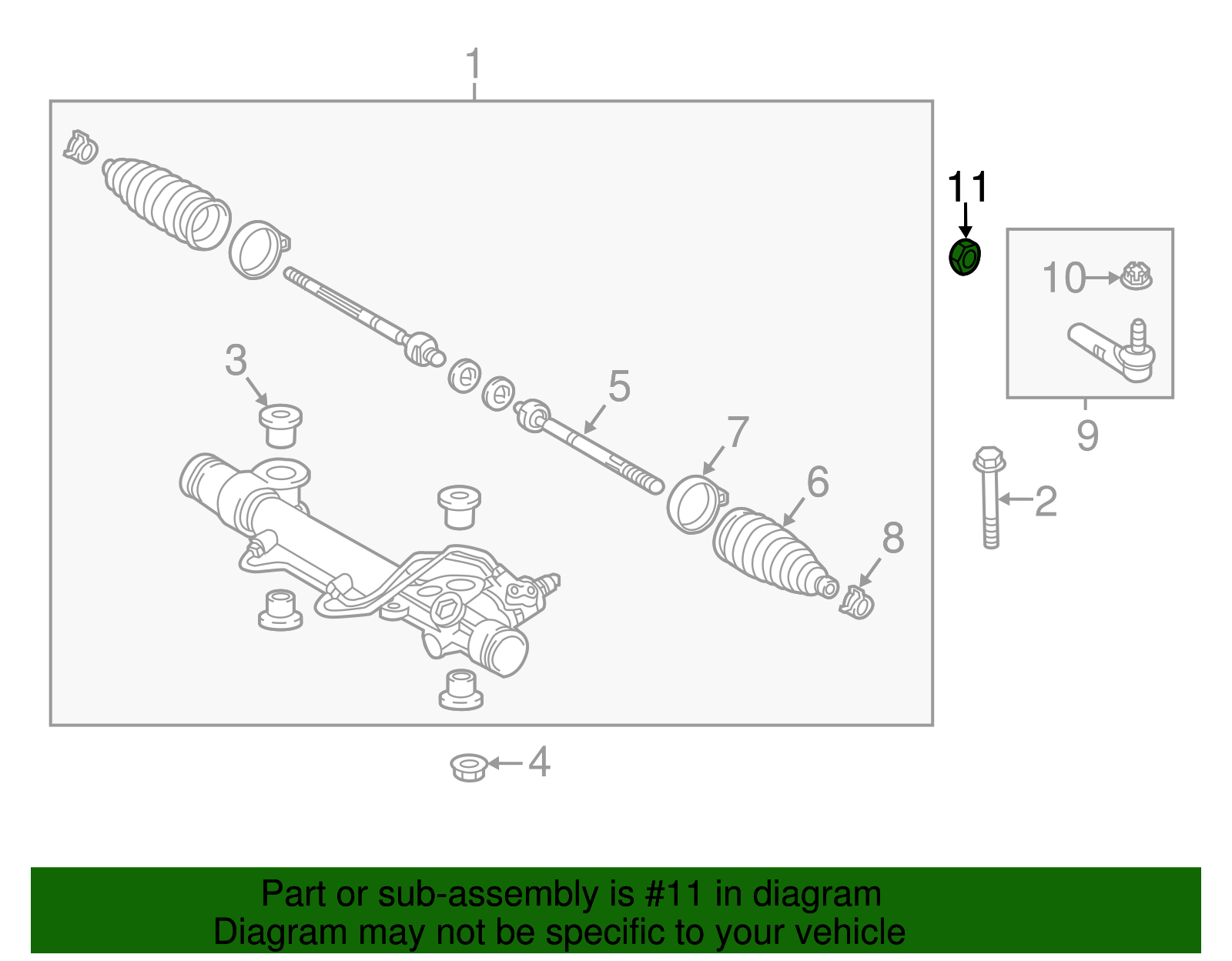 Genuine Toyota Outer Tie Rod Adjust Nut part# 90080-17219 for 2004-2023 ...