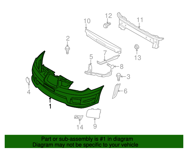 2006-2007 Subaru Impreza Bumper Cover 55504FE020 | TascaParts.com
