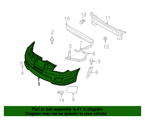 2006-2007 Subaru Impreza Bumper Cover 55504FE010 | Subaru Parts Guys