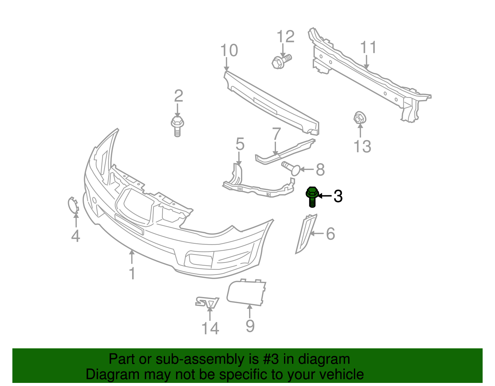 909310001 - Bumper Cover Rivet 2003-2007 Subaru | Subaru Parts Warehouse