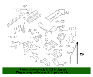 2004-2006 Volkswagen Phaeton Dipstick 077-115-611-N | OEM Parts Online
