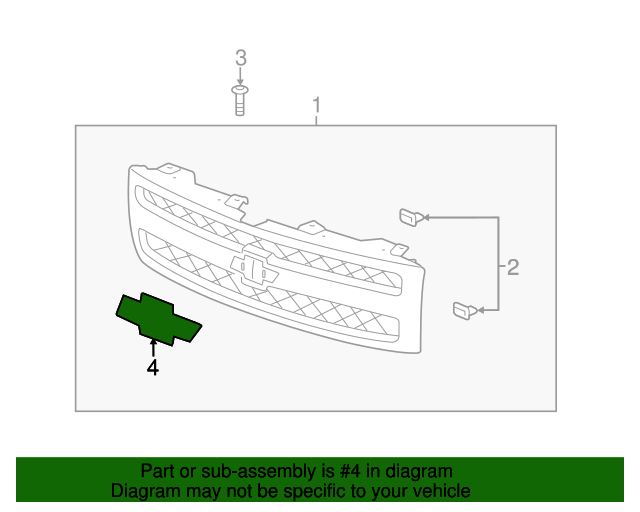 2007-2013 GM Front Grille Bowtie Emblem 22829421 | TascaParts.com