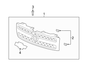 2007-2013 Chevrolet Silverado 1500 Grille 22829433 GM | GMPartsDirect.com