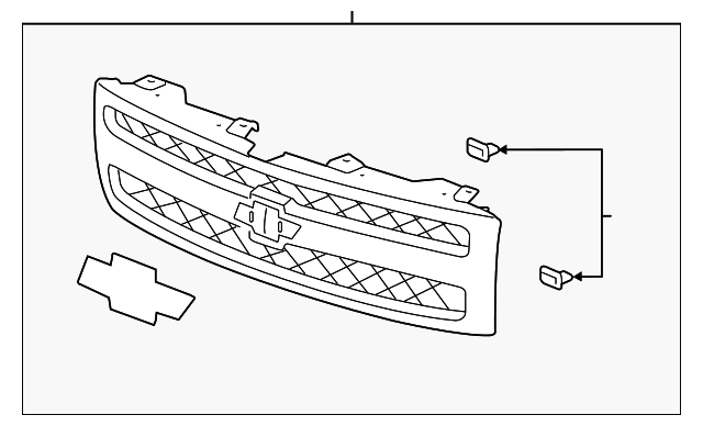2007-2010 Chevrolet Bright Chrome Front Grille with Bowtie Emblem and ...