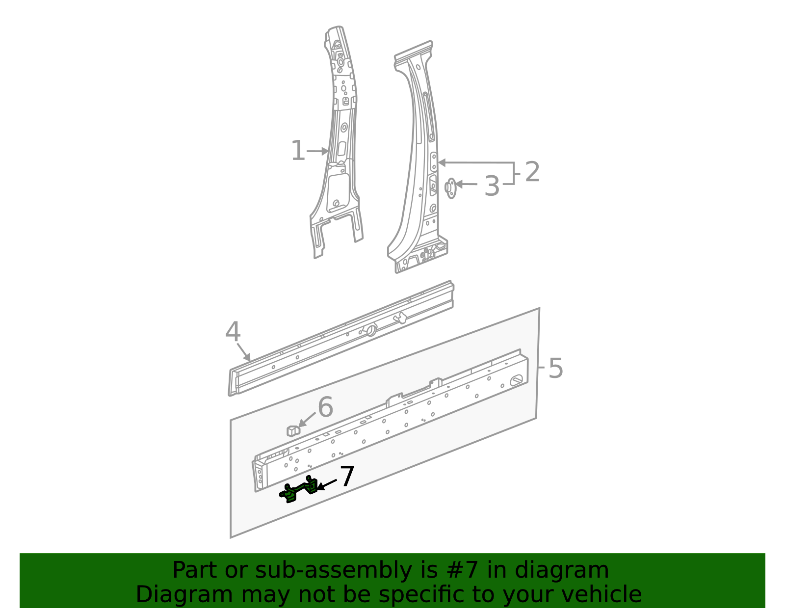 84044599 - 2020-2024 Cadillac CT5 - Body Side Front Fender Rear Lower ...
