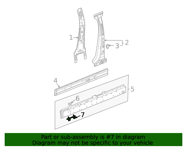 2020-2021 Cadillac CT5 Body Side Front Fender Rear Lower Bracket ...