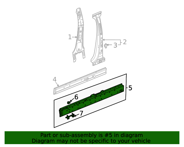 Driver Side Rocker Outer Panel Reinforcement 84735450 | GMPartsDirect.com