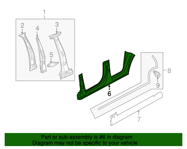 2009-2017 Audi Rocker Panel 8R0-809-848-A | Audi USA Parts
