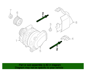 2006-2015 Mazda Alternator Mount Stud 9YA9-41-006 | TascaParts.com