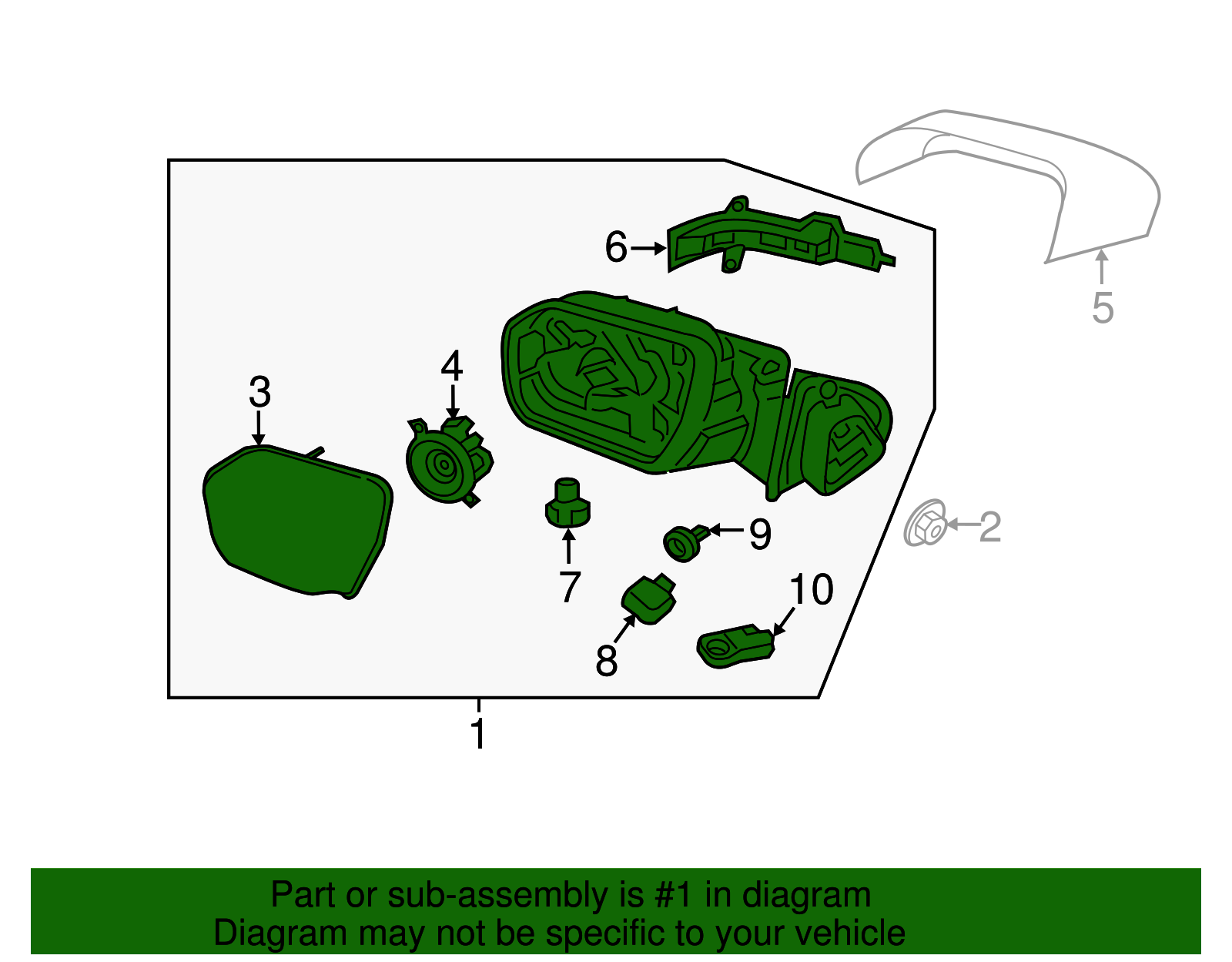 Genuine OEM Ford Part - Mirror Assembly NL1Z-17682-AD | Genuine OEM ...