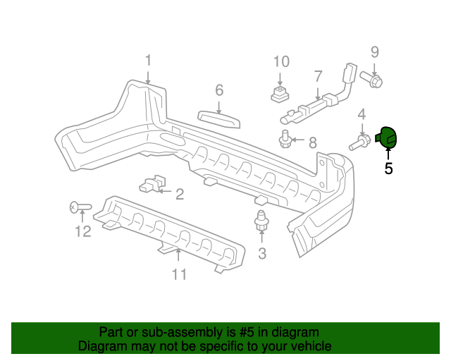 71503-S9A-000YR - Bumper Cover Cap 2005-2006 Honda CR-V | Honda Parts ...
