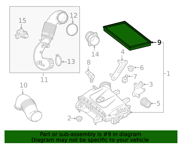 651-090-00-51 - Air Filter 2016-2023 Mercedes-Benz Metris | Mercedes ...
