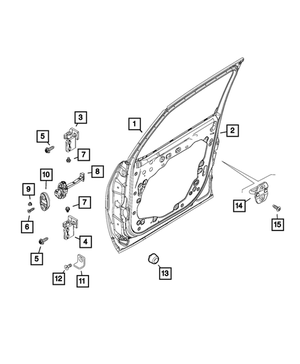 2014-2023 Mopar Door Lower Hinge, Right 68200945AA | My Mopar Parts