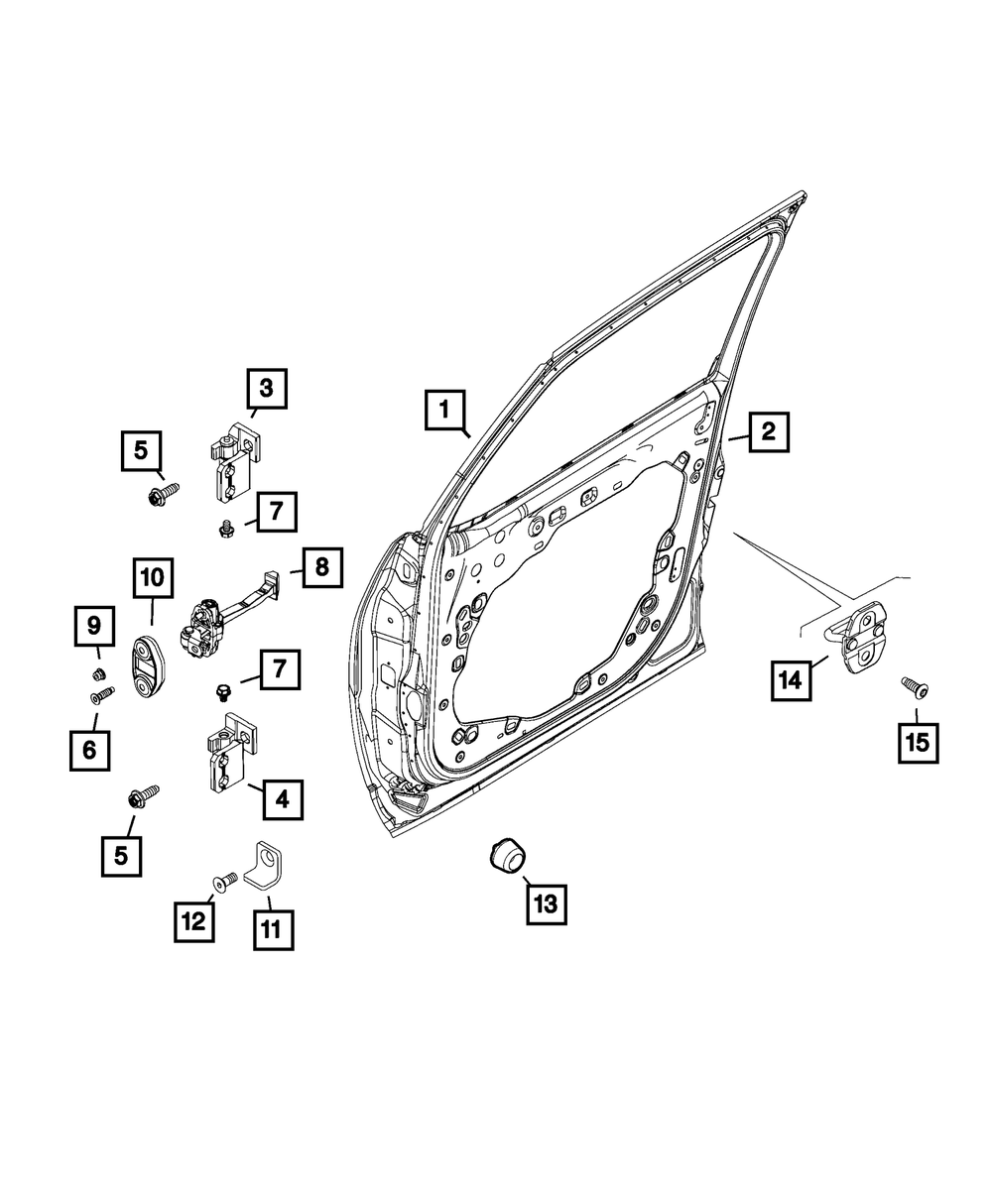 2015-2023 Jeep Renegade Front Door, Right 68526385AA | My Mopar Parts
