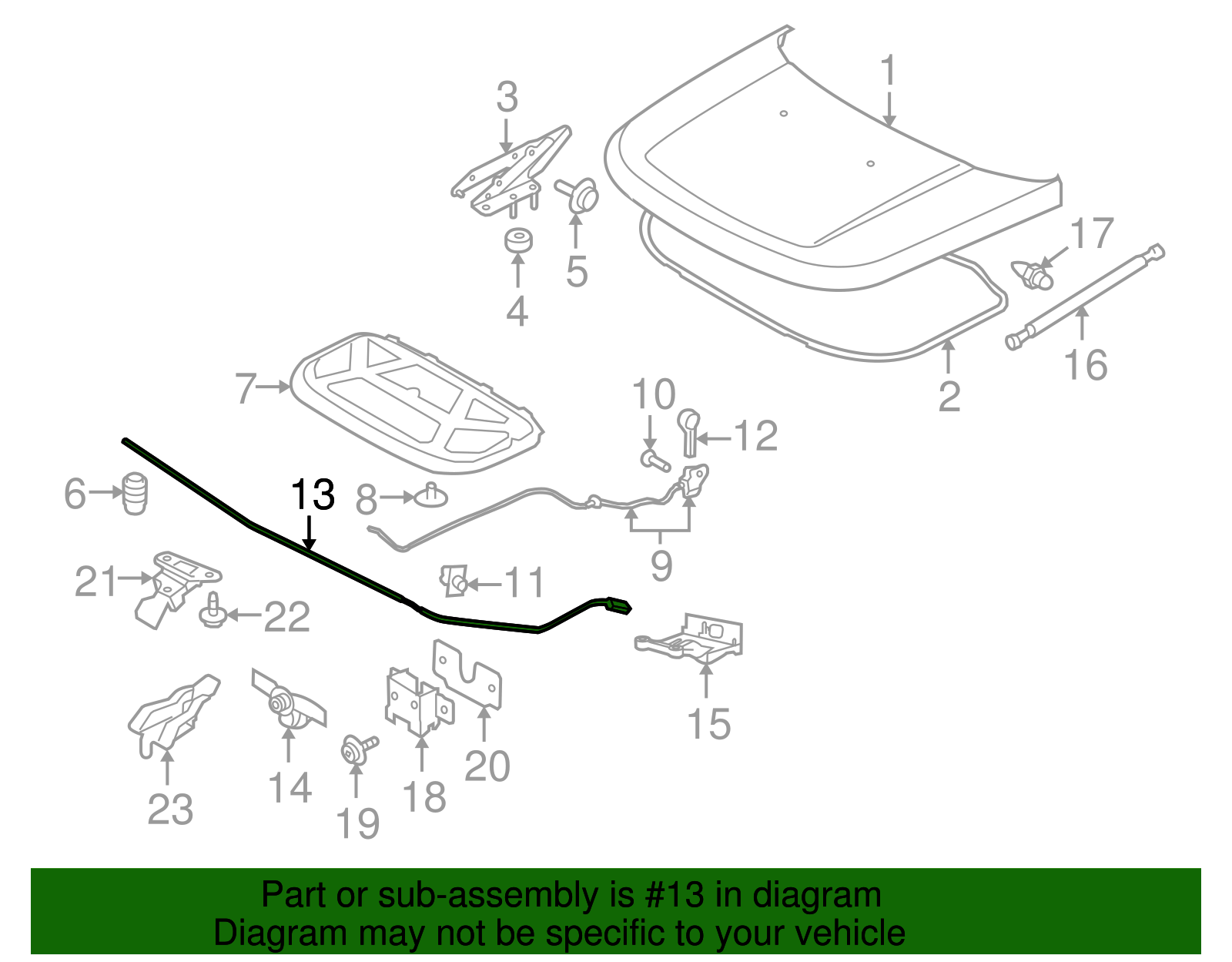 Release Cable - 2010-2016 Land Rover (LR013888) | Land Rover Annapolis ...