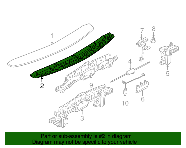 2013-2016 Porsche Boxster Spoiler Wing 981-504-205-04 | OEM Parts Online