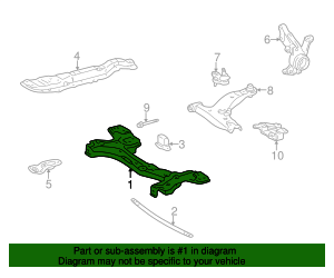 1993-2002 Toyota Corolla Engine Cradle 51201-12380 | Toyota Parts Center