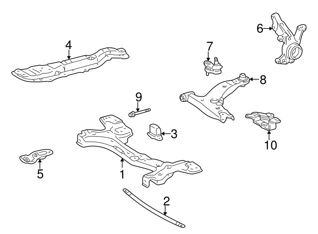 1993-2002 Toyota Corolla Suspension Control Arm Bolt (Left, Right ...