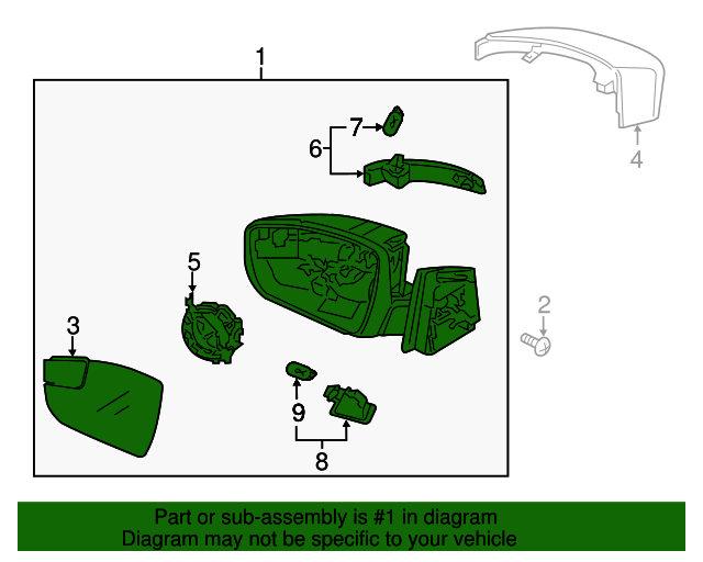Ford F1EZ-17683-P - Mirror Assembly - 2015-2018 Ford Focus | OEM Ford ...