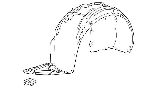 2016-2019 Cadillac ATS Fender Liner - Passenger Side (RH) 84088407 ...