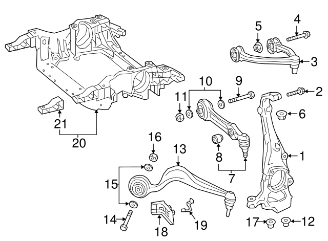 2015-2021 Mercedes-Benz Lower Control Arm 222-330-95-01 | MB Parts Store