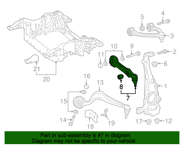 2015-2021 Mercedes-Benz Lower Control Arm 222-330-95-01 | MB Parts Store