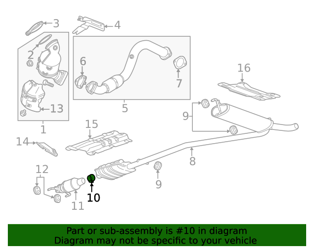 2013-2024 GM Exhaust Clamp 22860193 GM | GMPartsDirect.com