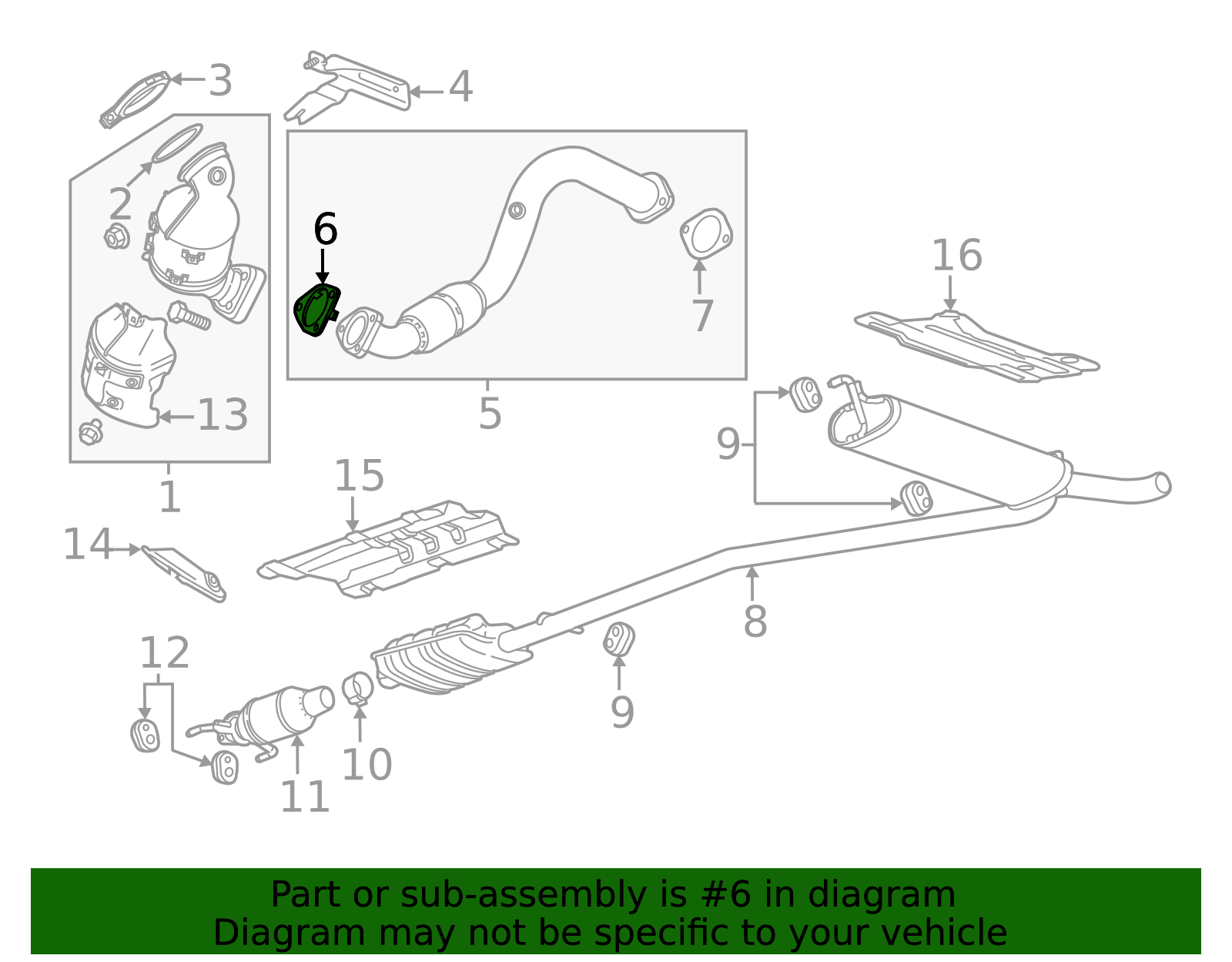 2012-2021 GM OEM NEW 12-19 GM 12-19 Encore Sonic Trax Front Exhaust ...