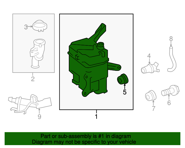 85315-76020 - Washer Reservoir For 2011-2014 Lexus CT200h | Lexus OE Parts