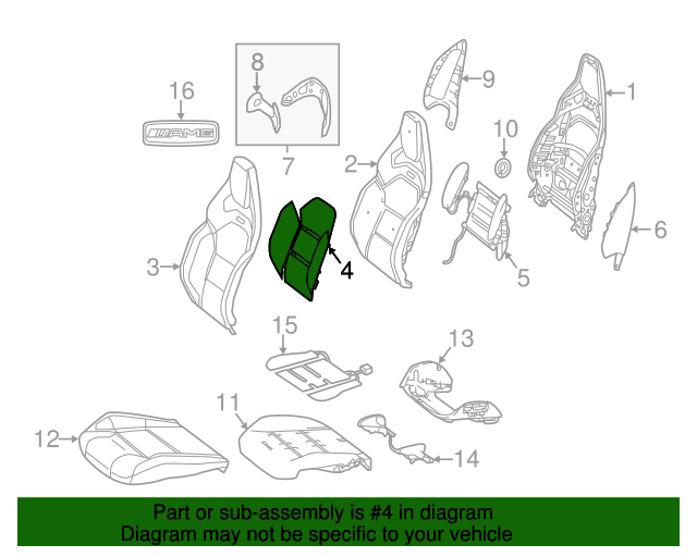 2014-2021 Mercedes-Benz Seat Heater 176-906-58-00 | Mercedes-Benz Parts