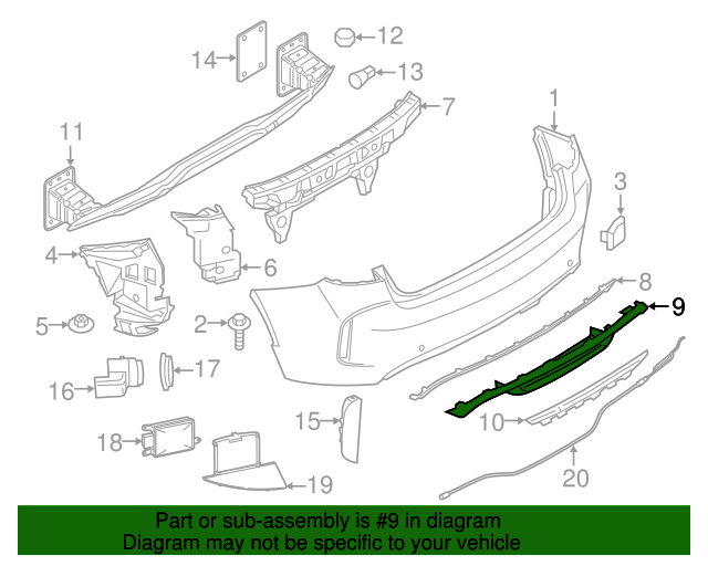 51-12-8-066-892 - Valance Panel 2015-2019 BMW | AutoNationParts.com