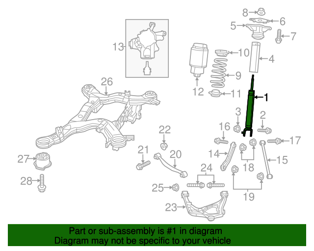 2011-2015 Jeep Grand Cherokee Shock Absorber 68069671AE | TascaParts.com