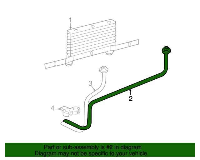 1999-2007 GM Automatic Transmission Fluid Auxiliary Cooler Inlet Line ...