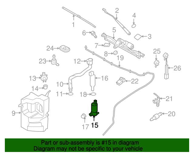 30784329 - Washer Pump - 2010-2017 Volvo XC60 | Volvo OEM Parts Direct